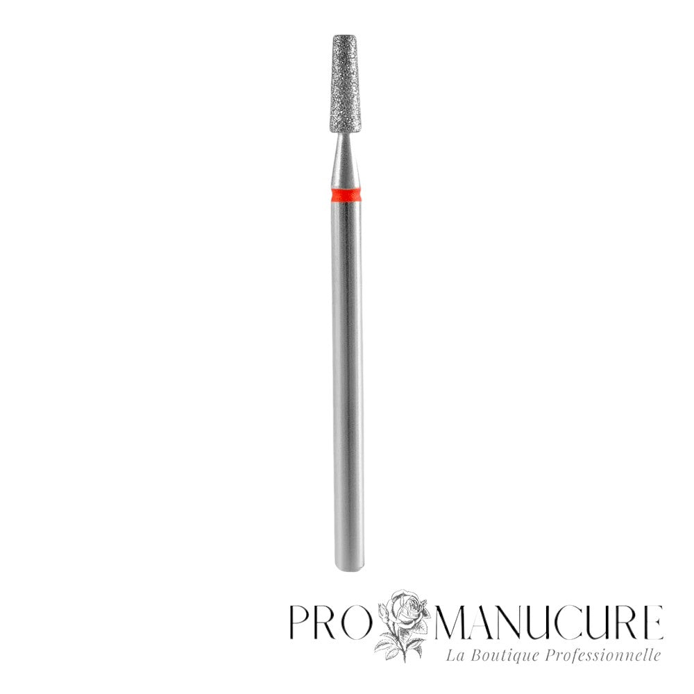 STALEKS - Embout diamant pour les ongles, "Tronconique", Rouge, Diamèt